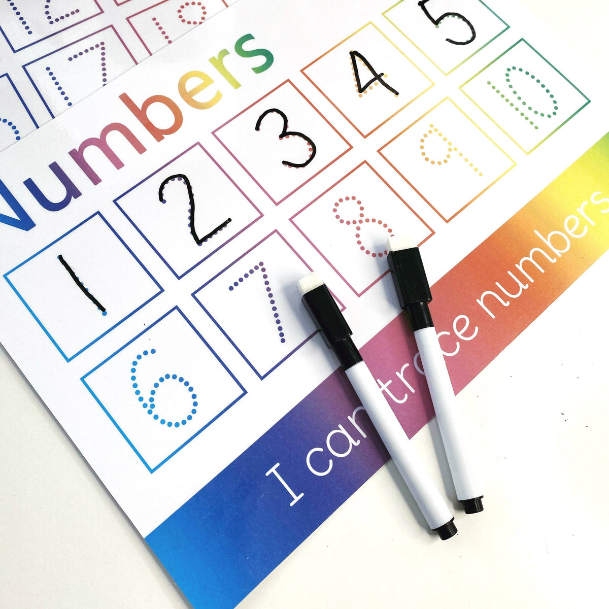 Number 1-10 and 11-20 Tracing Learning Mat | Digital Download – Little ...