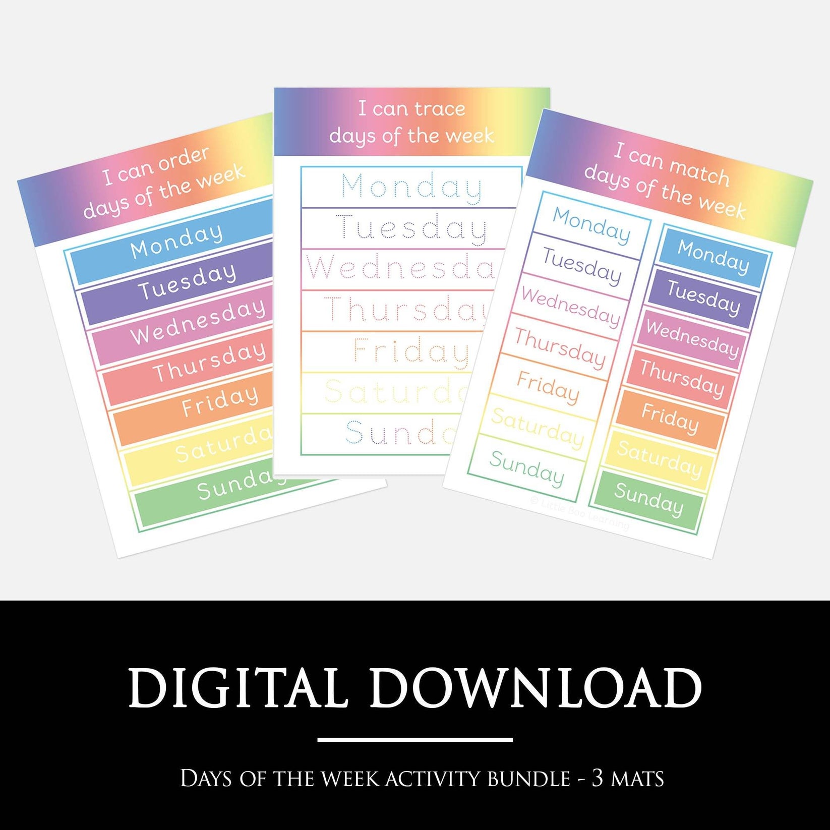 Days of The Week Bundle by Little Boo Learning