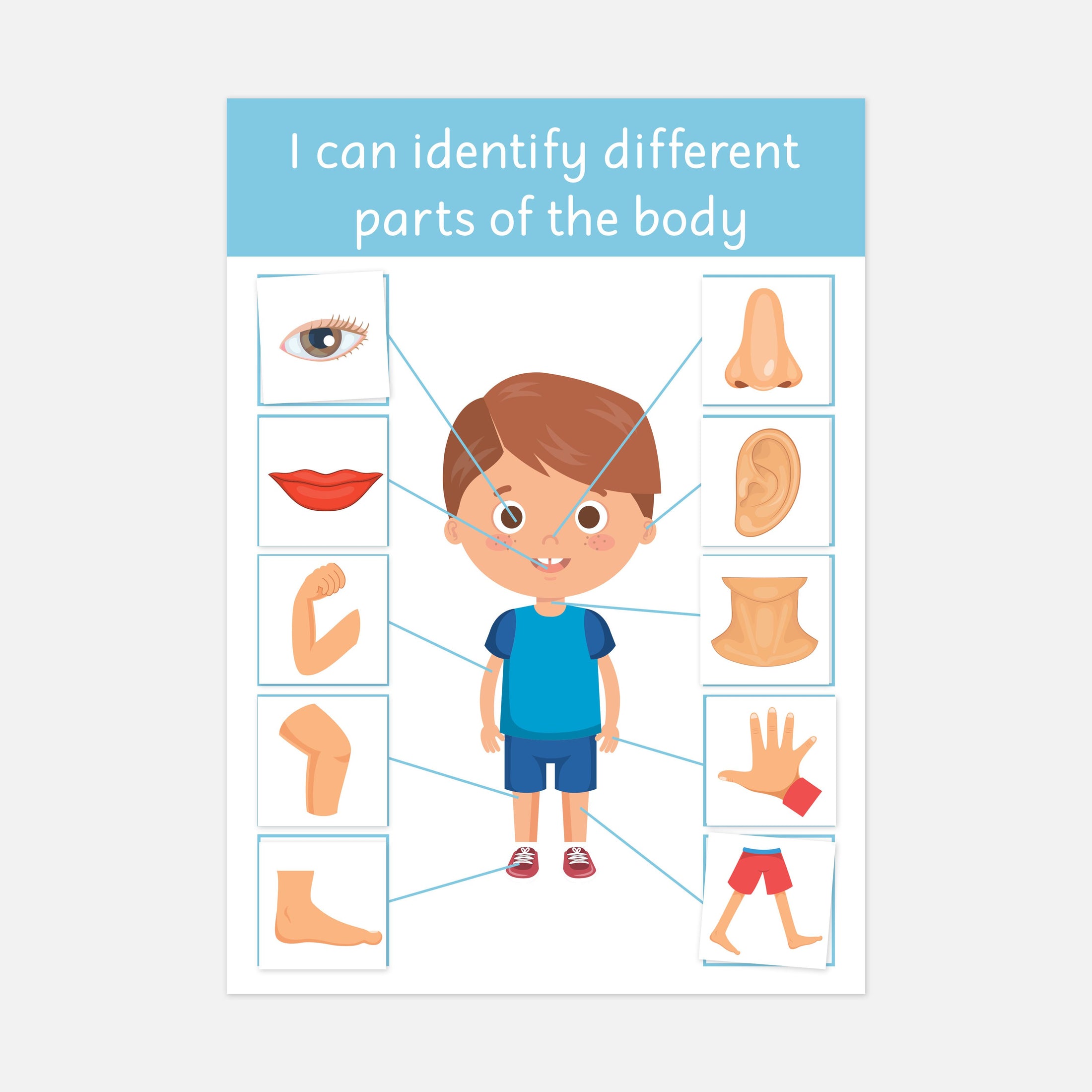 Personalised 'My Body' Matching Learning Mat | Toddler Learning ...