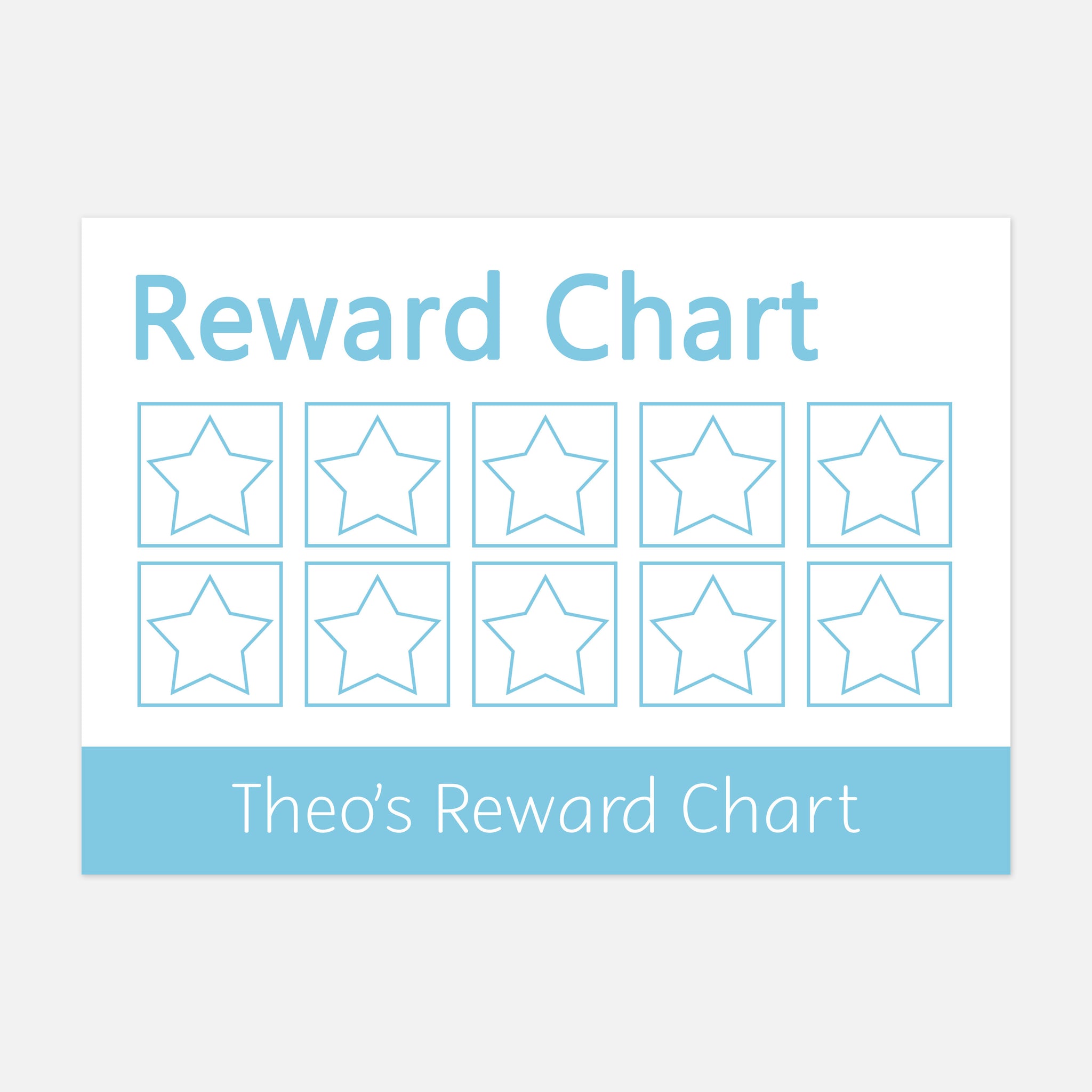 Personalised Reward Chart (10 Stars) – Little Boo Learning